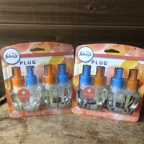 Febreze | Other | 2 Febreze Plug Odorfighting Air Freshener Peach Oil ...
